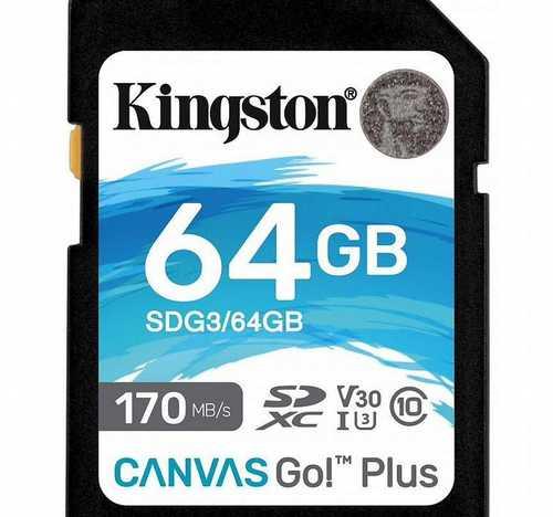 Карта памяти Kingston sdxc Canvas Go Plus Class 10