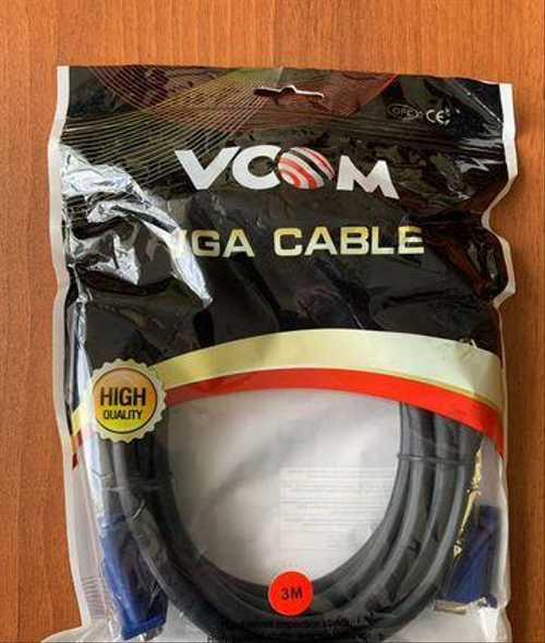 Кабель vcom svga - svga (VVG6448), черный, 3 м