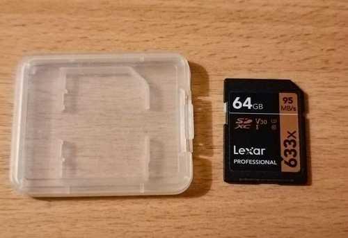 Lexar Professional sdhc Class 10 UHS 633x 64gb
