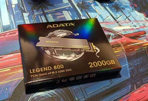 2 тб M2 SSD adata legend 800 новый