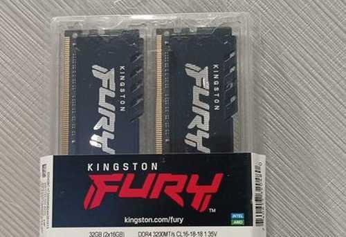 Оперативная Kingston Fury Beast 16Gb DDR4 3200