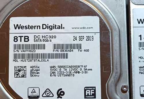 Жесткие диски wd, hgst 4-14tb в ремонт