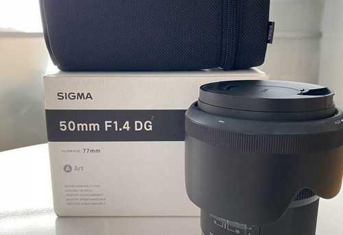 Объектив Sigma Art 50mm f1.4 DG HSM для Canon