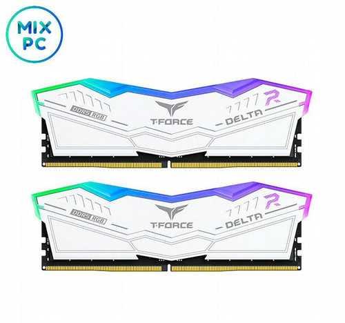 Оперативная память DDR5 32GB (2x16GB) 6000MHz Team Group T-Force Delta RGB White