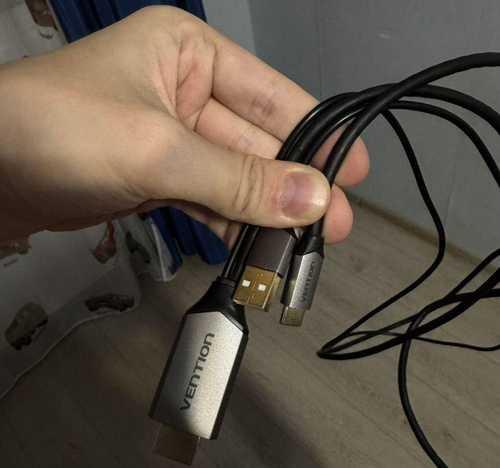 Кабель ventiob hdmi-USB+TypeC