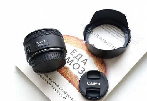 Объектив Canon EF 50mm f1.8 STM + new бленда
