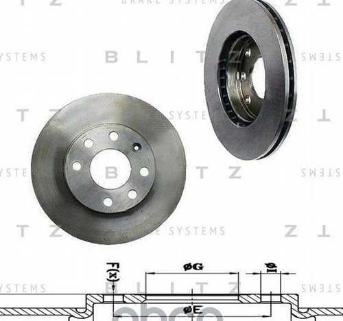 Диск тормозной вентилируемый перед daewoo