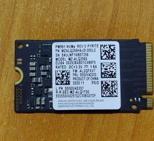 SSD m2 nvme 256gb Samsung PM991
