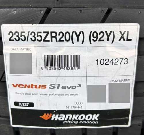 Hankook Ventus S1 Evo 3 K127 235/35 R20 92Y