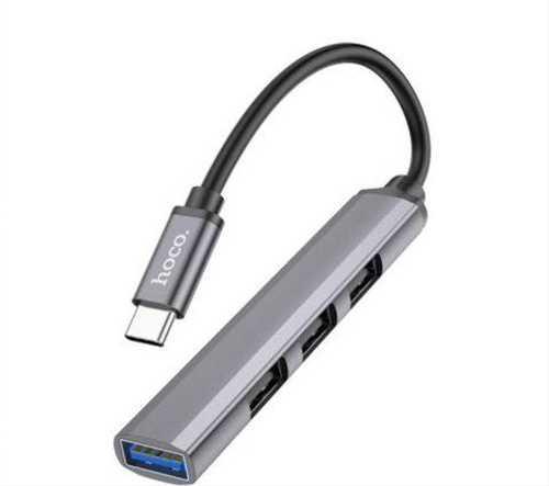 Переходник хаб USB Type-C Hoco HB26