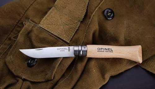 Нож opinel №6, нержавеющая сталь, рукоять из бука