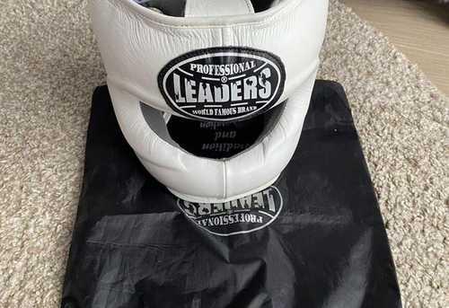 Боксерский шлем Leaders с бампером (S/M) / белый
