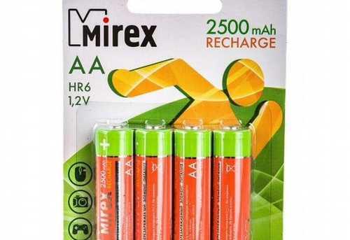 Аккумулятор Mirex 2500mhаа (AA/2500mAh) уп. 4 шт