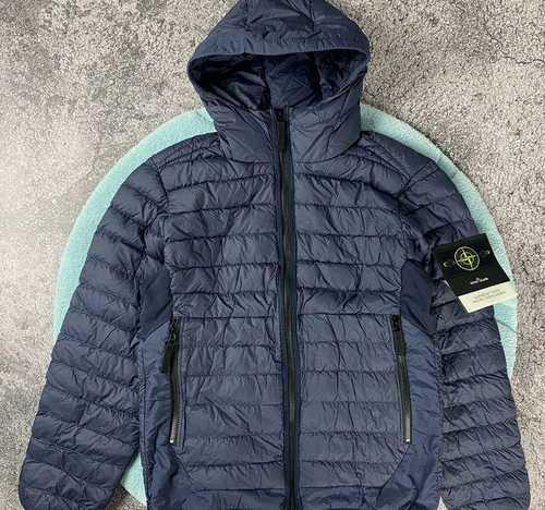 Микропуховик Stone Island Micro Yarn Down синий