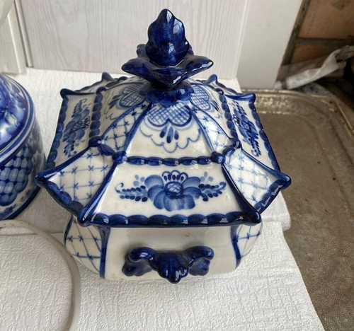 Сахарница Гжель