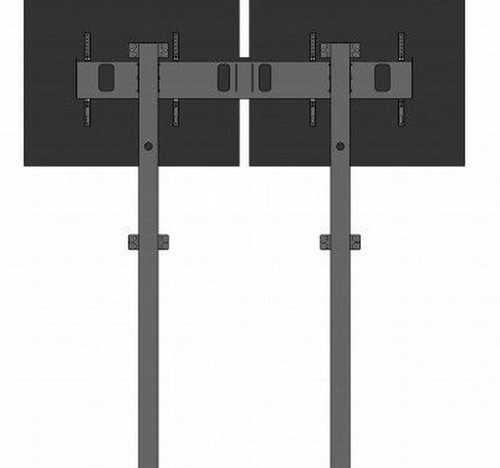 Настенно-напольная стойка для 2х мониторов 65 дюймов