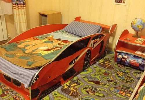 Детская кровать автомобиль Ламборджини