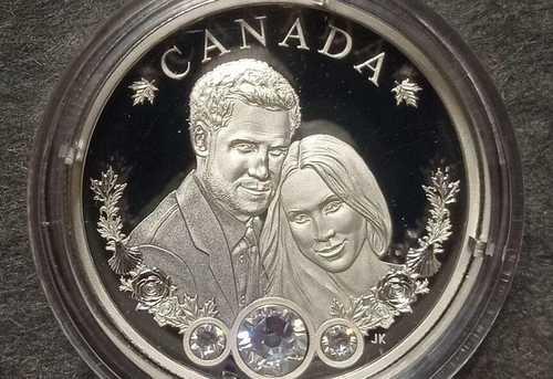 Монета Канада 2018 Свадьба принца Гарри Серебро