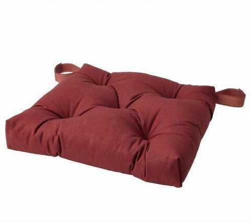 Подушка на стул, Икеа Малинда, коричнево-красный