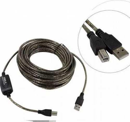 Кабель активный USB 2.0 A - B noname USB2.0 A to