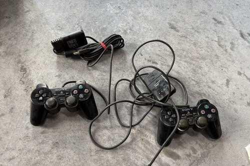 Ориг джойстики Sony PS2 с адаптером на PS3 и пк