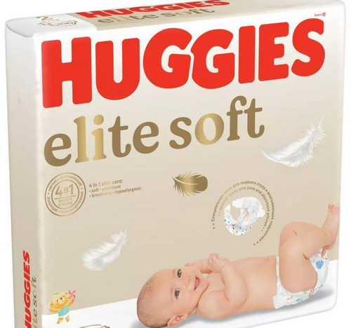 Подгузники Huggies elite soft 2 (4-6 кг) - 2 уп