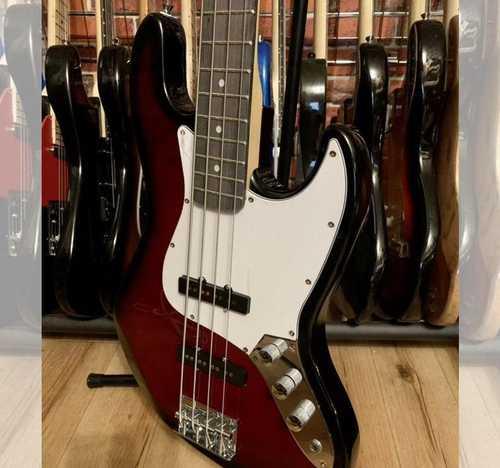 Бас Гитара Jazz Bass RD Burst   Чехол