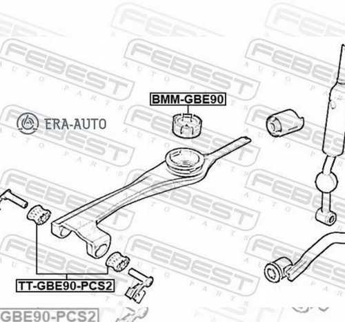 Febest ttgbe90PCS2 втулка кулисы переключения передач\ BMW E36/E46/E90 95