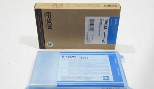Картридж Epson T6032 Cyan 220мл до 10.2019
