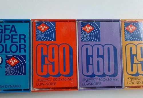Аудиокассеты agfa color (цена за 4 штуки)
