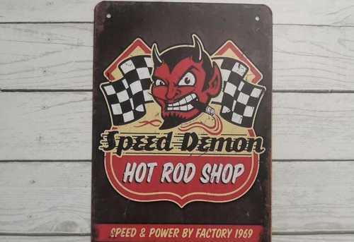 Декоративная табличка Hot Rod Shop