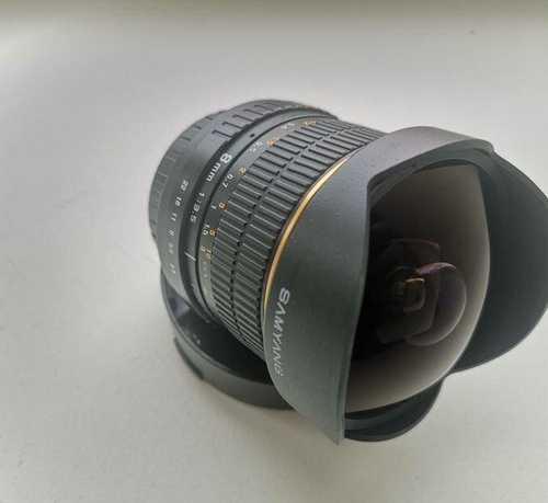 Объектив Samyang 8 mm f/3.5 fisheye для Canon