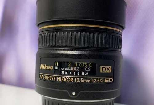 Объектив nikon af fisheye nikkor 10.5mm 1:2.8 G