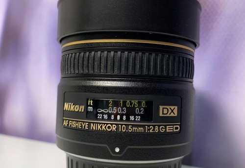 Объектив nikon af fisheye nikkor 10.5mm 1:2.8 G