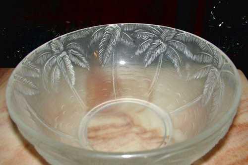Матовое стекло ваза блюдо винтаж