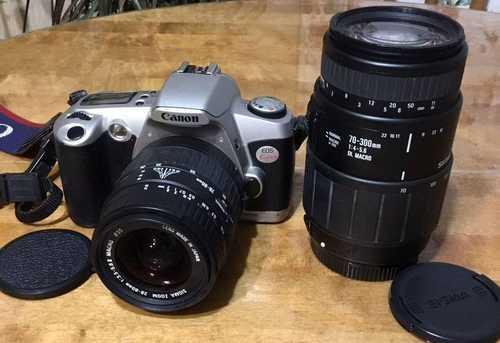 Canon EOS Kiss+ две оптики Sigma 28-80 + 70-300mm