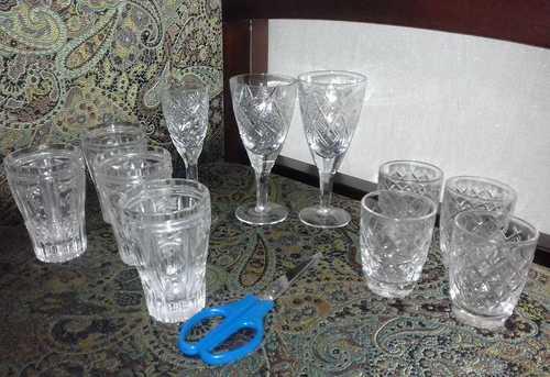 Хрустальные бокалы и стаканы