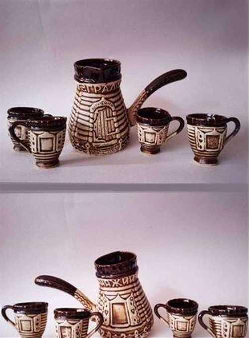 Кофейный сервиз турка 4 чашки Княжий град
