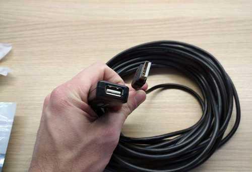 Usb кабель USB A(m) - USB A(f),10 метров, активный