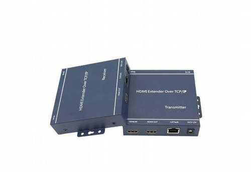 Удлинитель видеосигнала KVM hdmi TCP/IP+USB, 200м