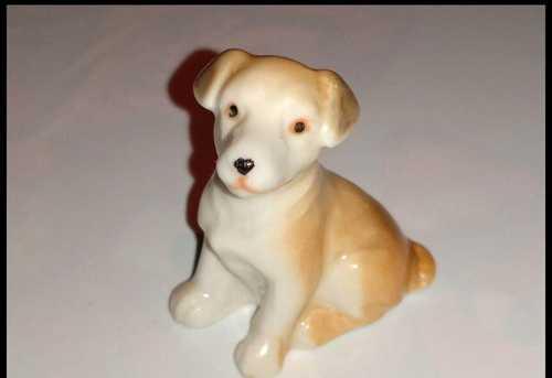 Фарфоровая статуэтка собака