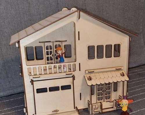 Домик кукольный с гаражом