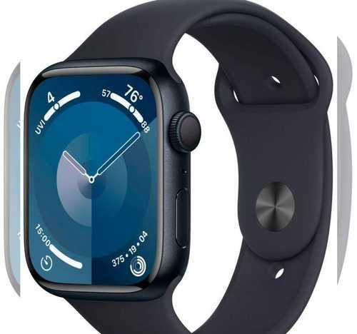 Apple Watch Series 9, 45мм. Midnight, Aluminium &