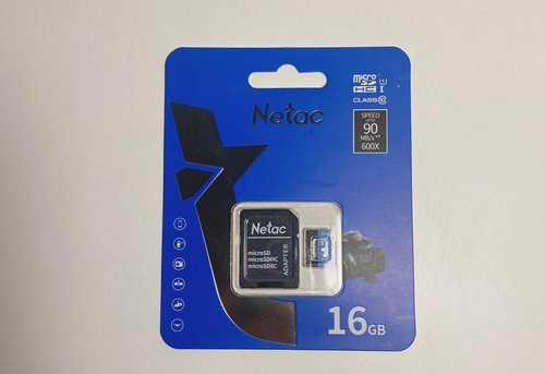 Карта памяти Netac P500 microsdhc 16GB