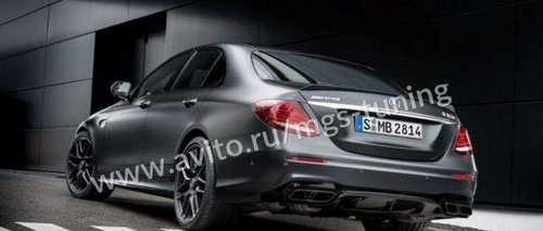 Юбка заднего бампера и насадки Mercedes W213 AMG