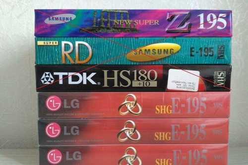 Видеокассеты LG чистые VHS