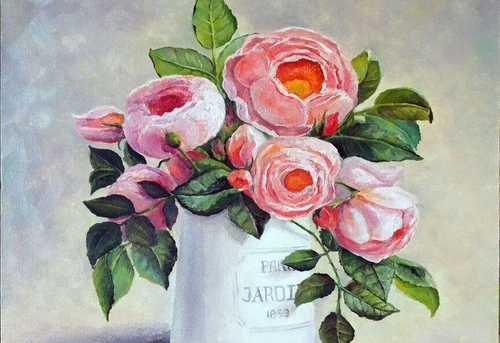 Картина маслом Розы