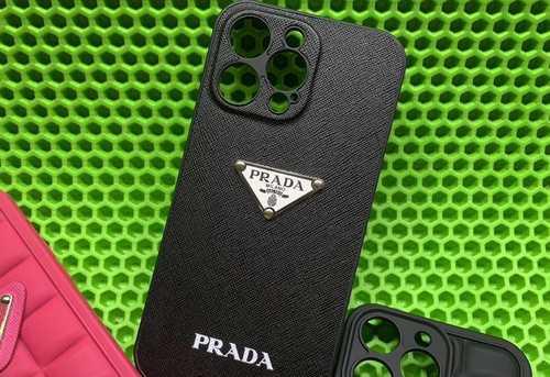 Чехол на iPhone 14 Pro Max Prada черный пластик
