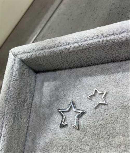 Каффы из серебра в виде звезд