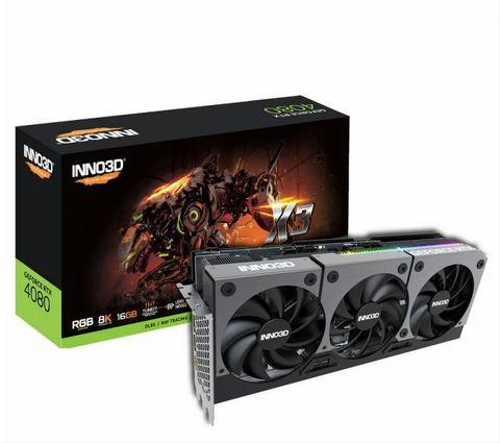 Видеокарта Inno3D RTX4080 16GB X3 (2505MHz/ 22.4Gb